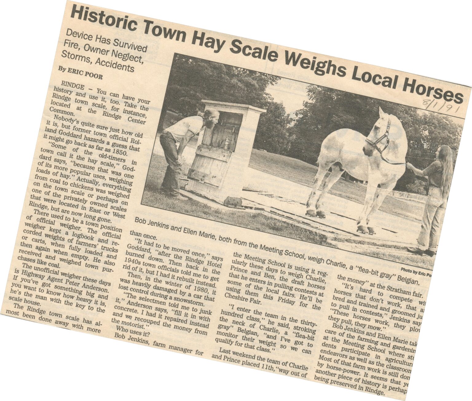 The Rindge Hay Scales – Rindge Historical Society